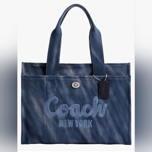 Coach | Bags | Coach Tie Dye Cargo Tote 42 Extra Large Tote Blue ...